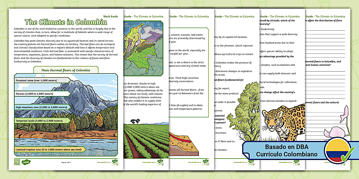 Work Guide - The Climate in Colombia