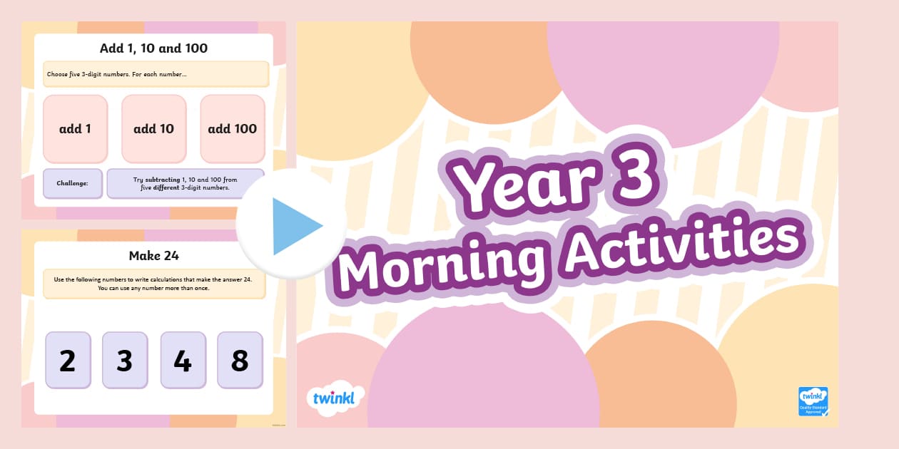 Year 3 Morning Activities PowerPoint (teacher made) - Twinkl