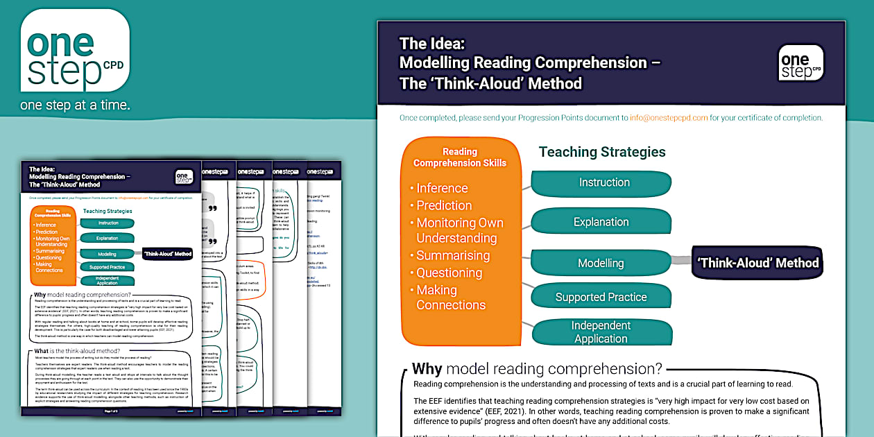 Teaching Reading Comprehension Strategies - Thinking-Aloud