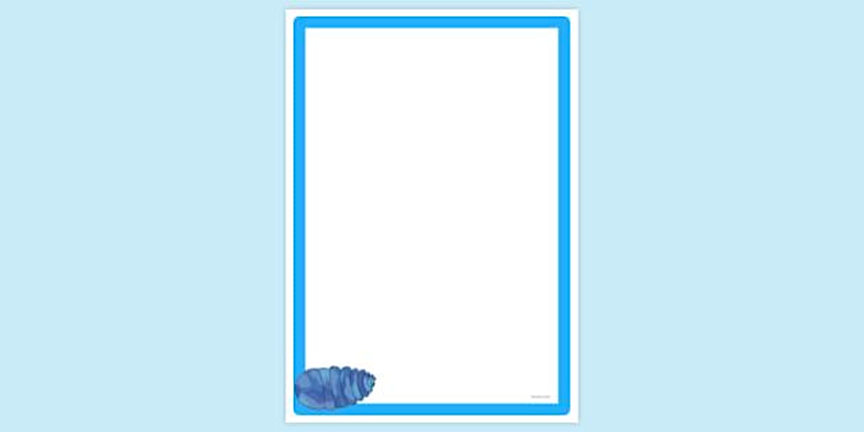 Simple Blank Sea Sapphire Page Border | Twinkl - Twinkl