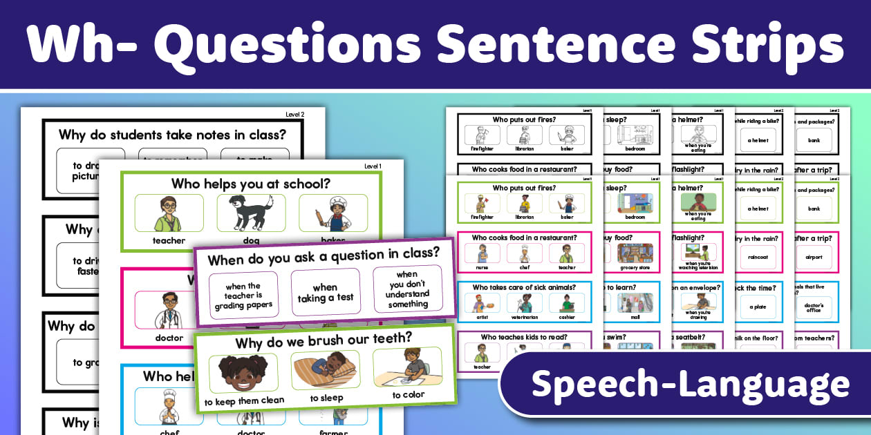 WH Questions SLP | Speech-Language Pathology | Twinkl USA