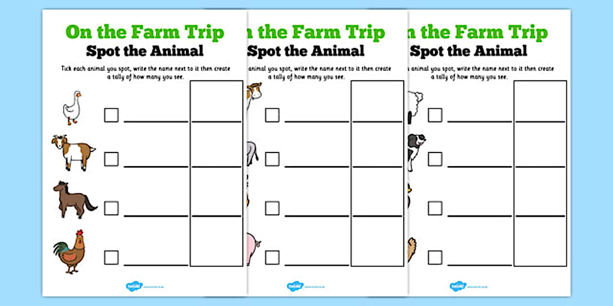 Farm Trip Spot the Animal (teacher made) - Twinkl