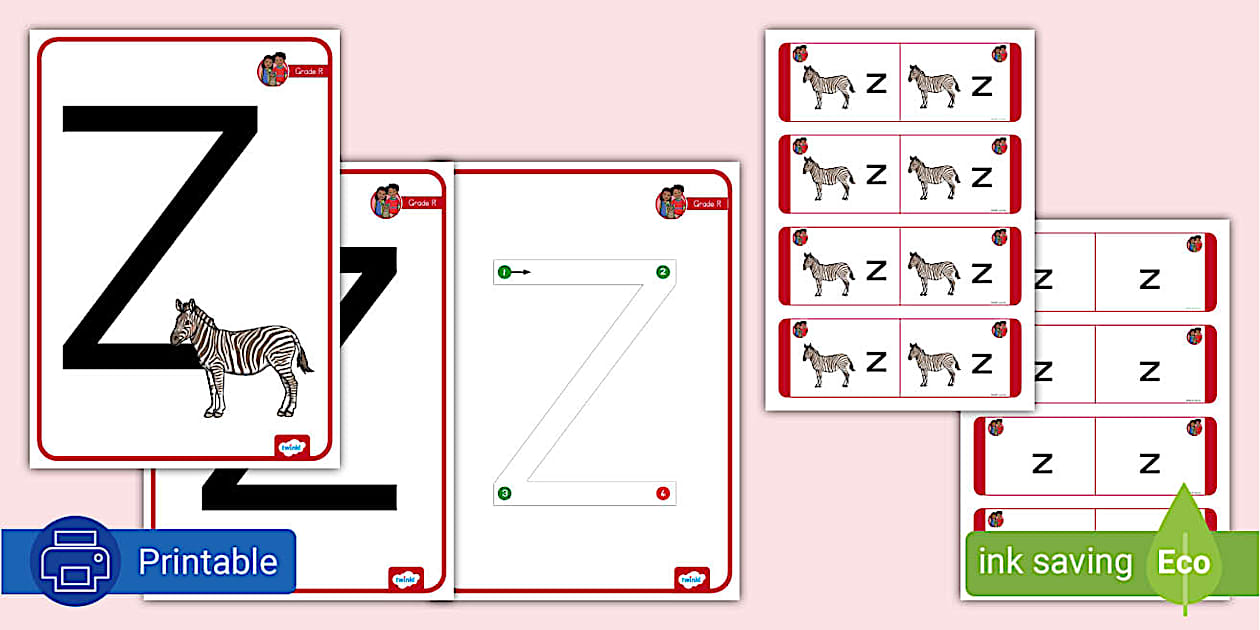 Gr. R Phonics: Z Poster and Robot Letter