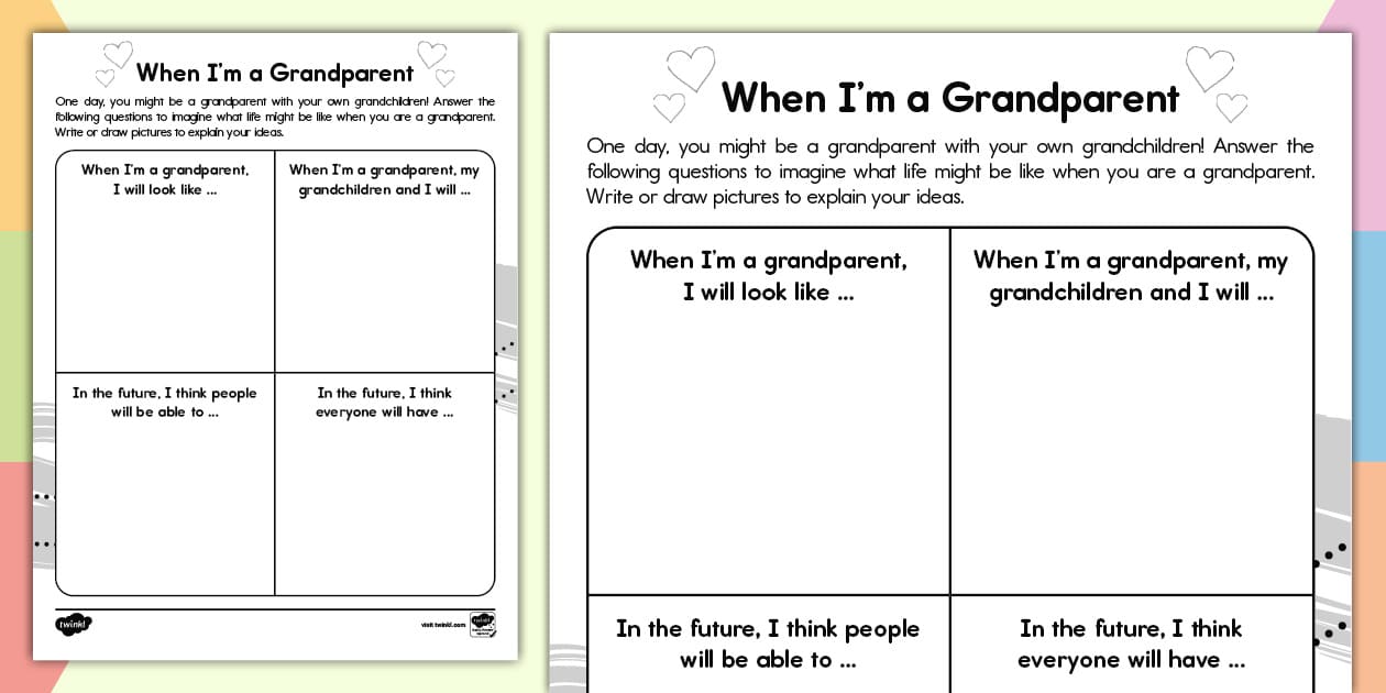 When I'm a Grandparent Worksheet | Printable Resource