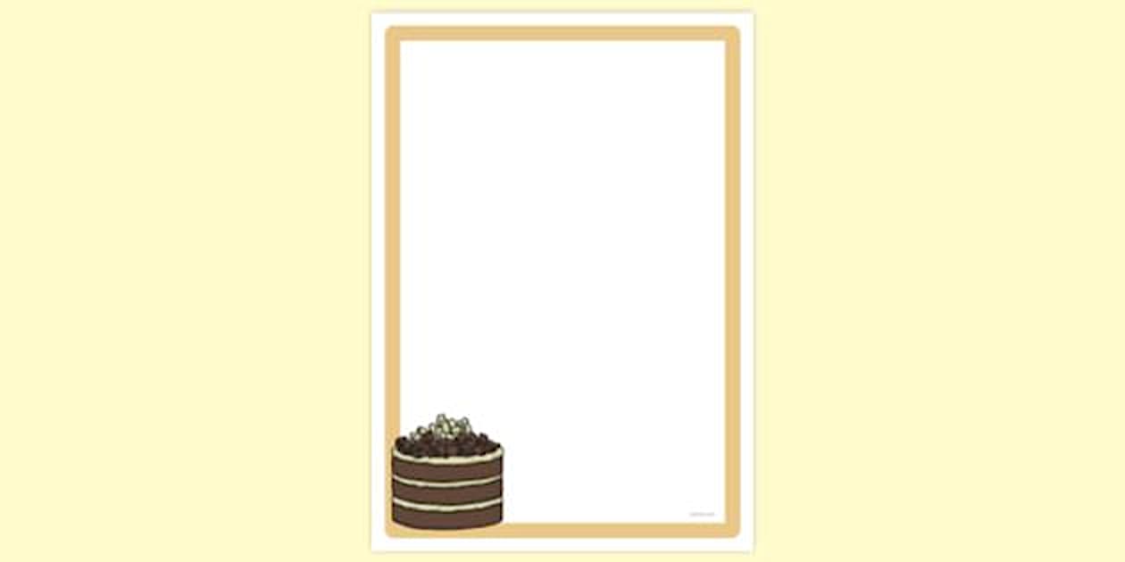 Decorated Cake Page Border | Page Borders | Twinkl - Twinkl