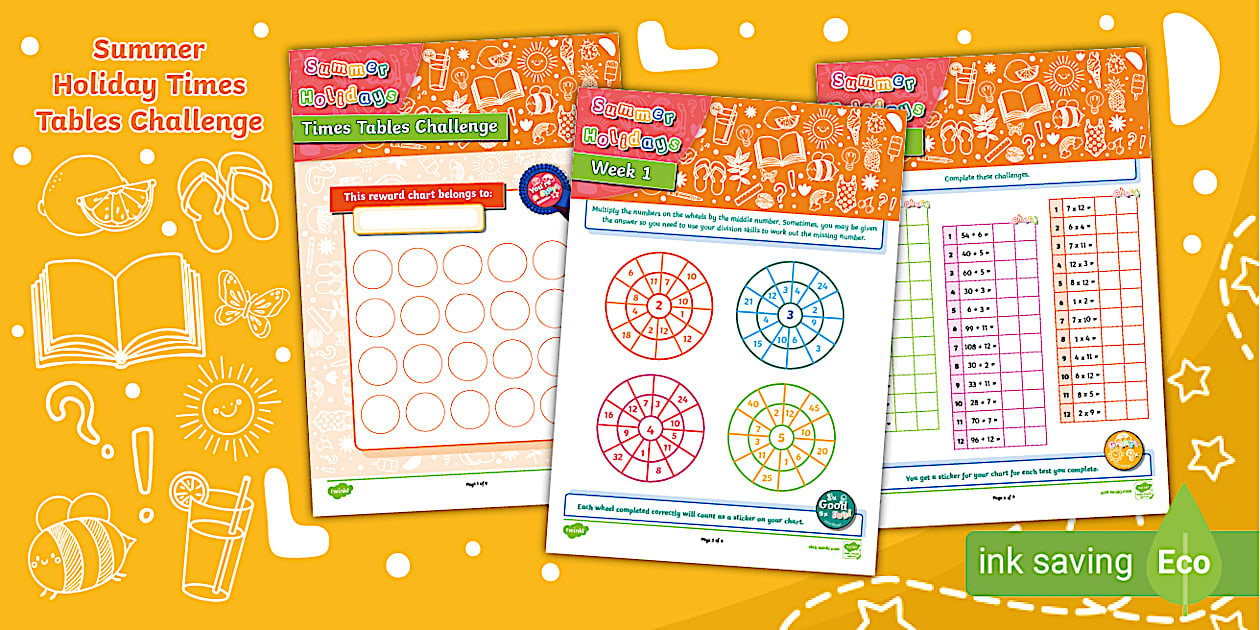 Summer Holiday Times Table Challenge (teacher made) - Twinkl