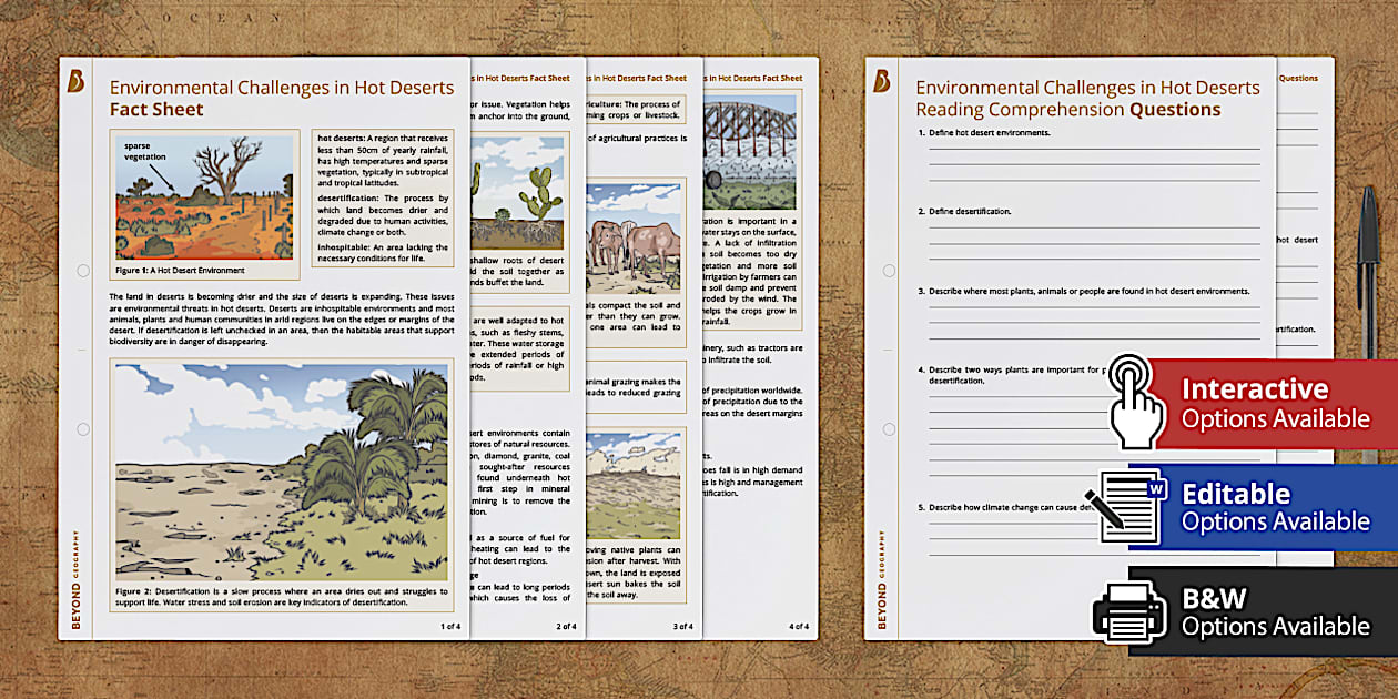 Challenges in Hot Deserts Reading Comprehension | Beyond