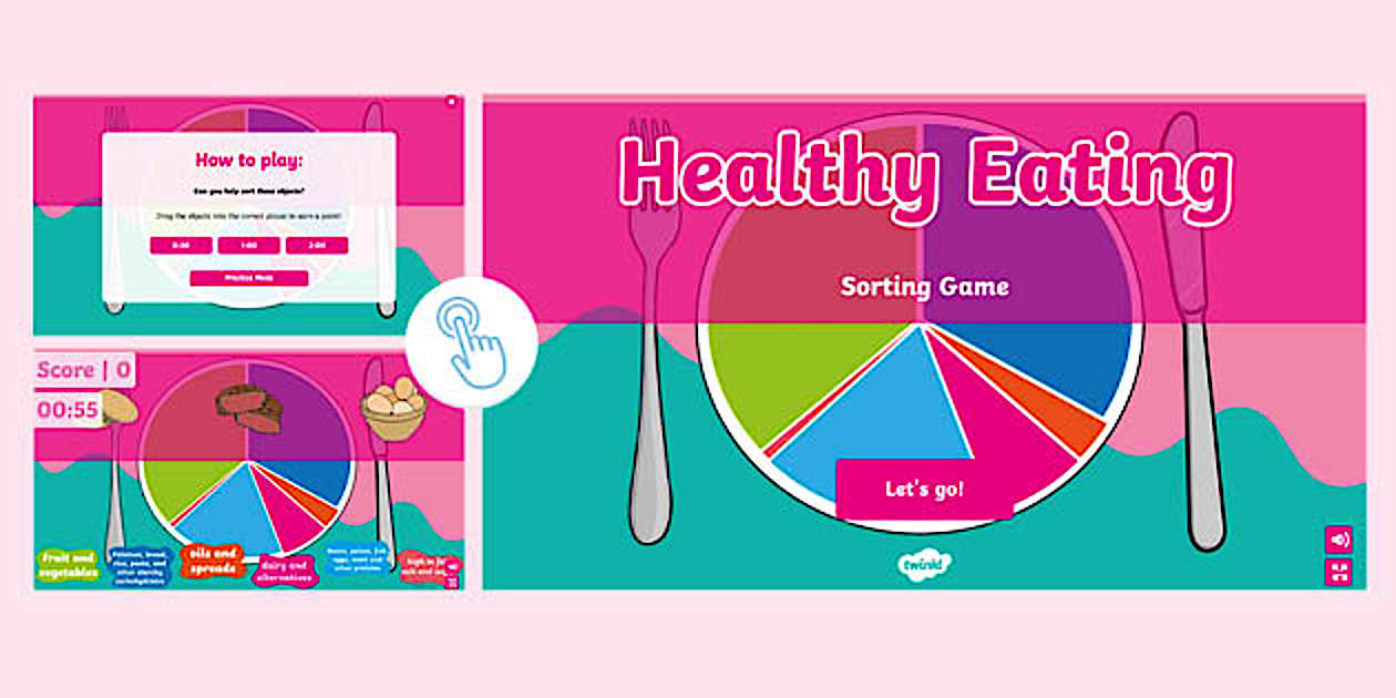 Healthy Eating Game - Interactive Sorting Activity - Twinkl