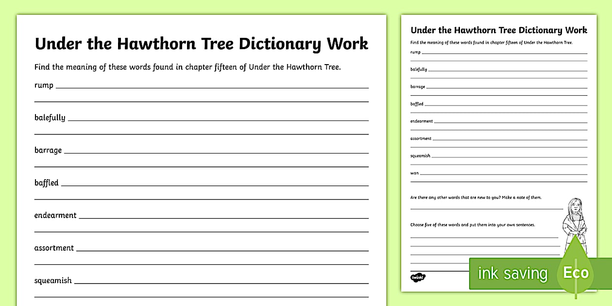 Chapter Fifteen Dictionary Work Worksheet / Worksheet to Support ...