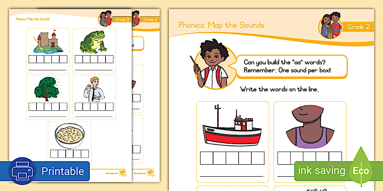 Grade 2 Phonics: oa Digraph Sound Mapping (Teacher-Made)