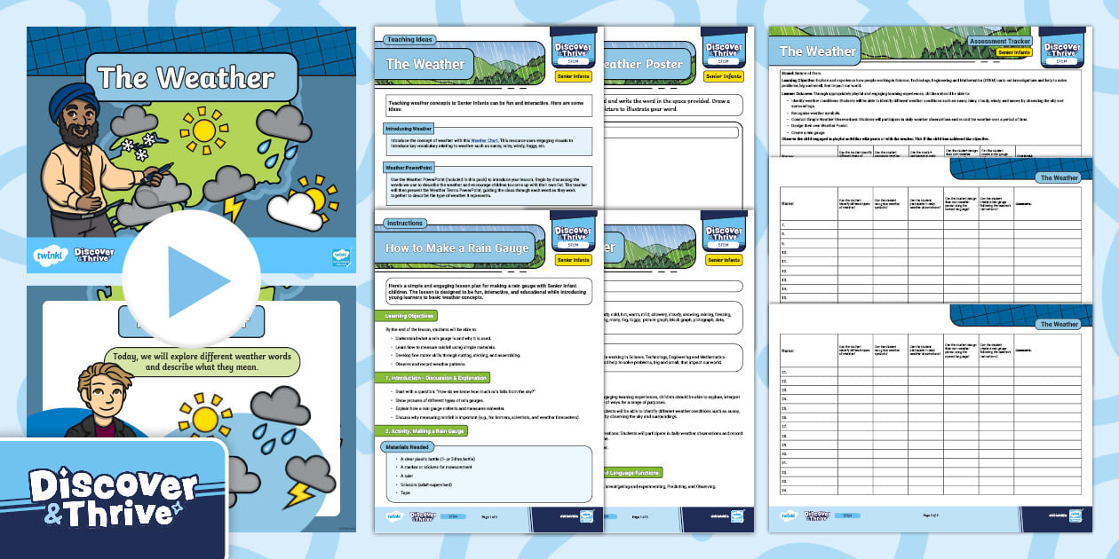 STEM (Nature of STEM) The Weather Lesson Pack (Senior Infants)
