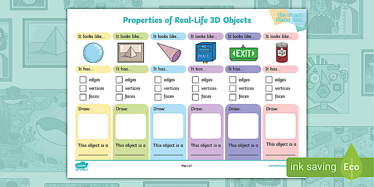 The Great Shape Race - Properties of Real Life 3D Objects