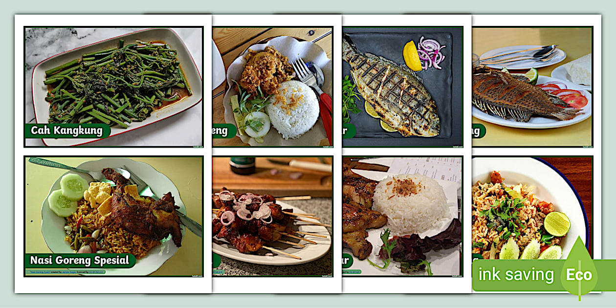 Indonesian Food Photo Displays (teacher made) - Twinkl