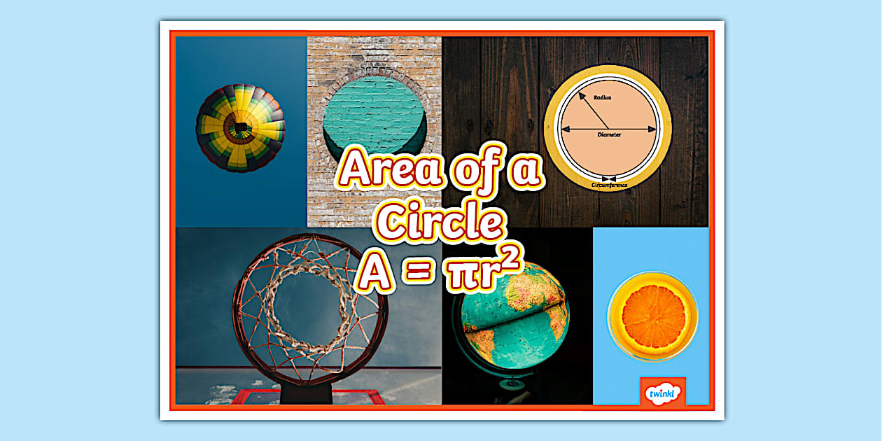 👉 Area of a Circle Display Poster