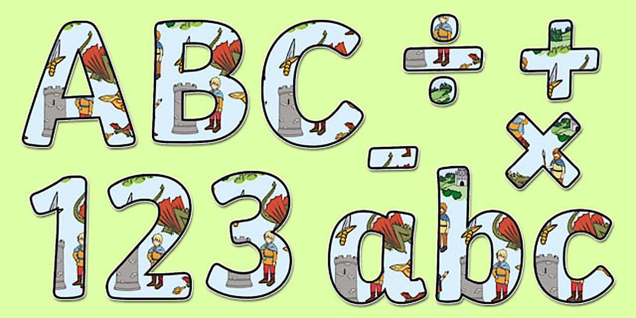 Fionn and the Dragon Themed Lettering (teacher made)