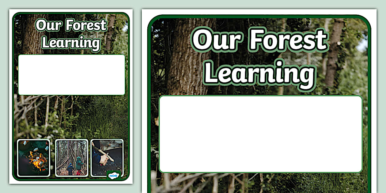 Forest Learning Photo Front Cover (teacher made) - Twinkl