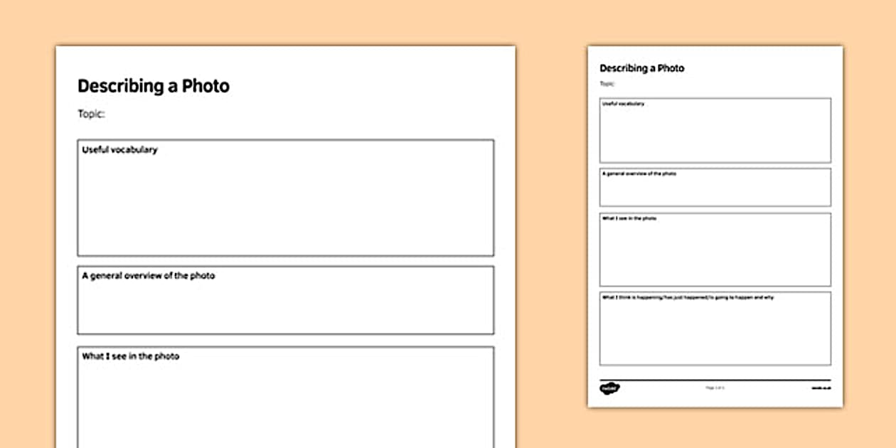 Photography Analysis Template - French - Beyond Resources