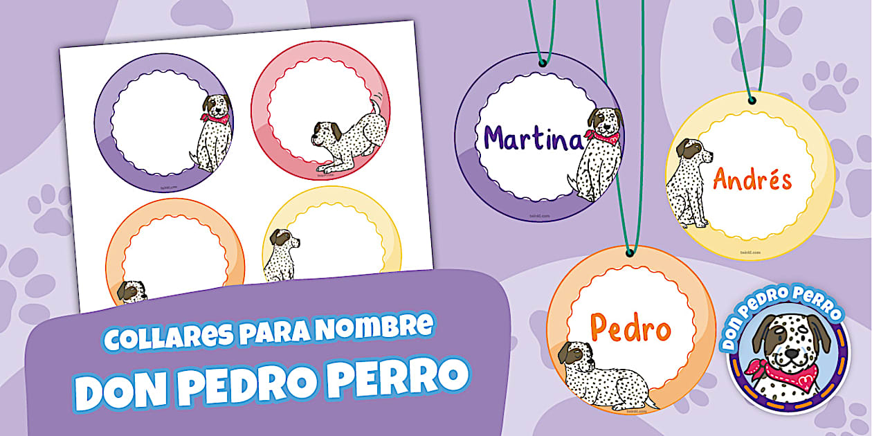 Collares Nombre Don Pedro Perro| Tenencia Responsable| PK|K