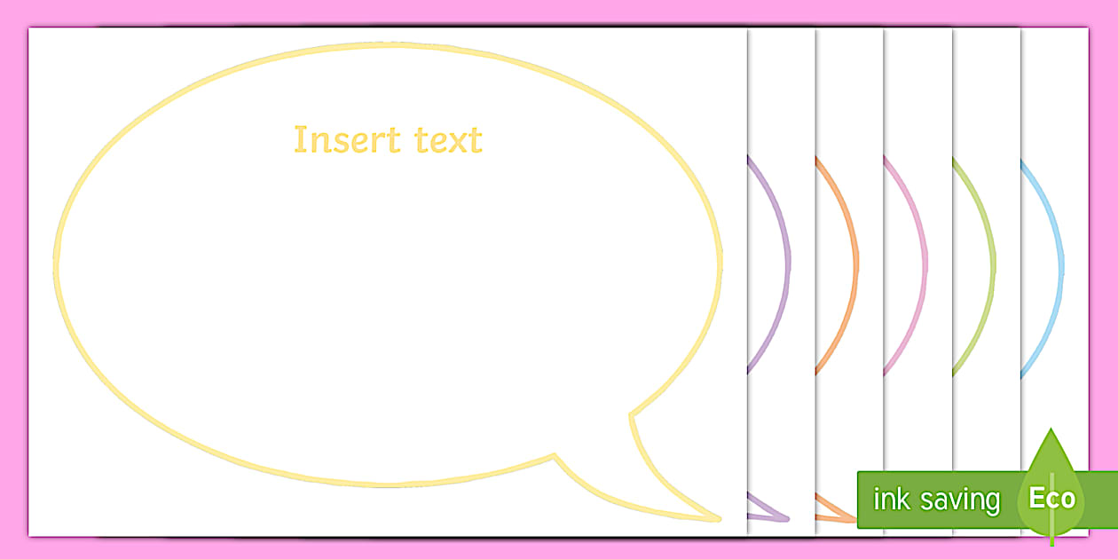 Editable Pastel-Themed Speech Bubbles (Teacher-Made)
