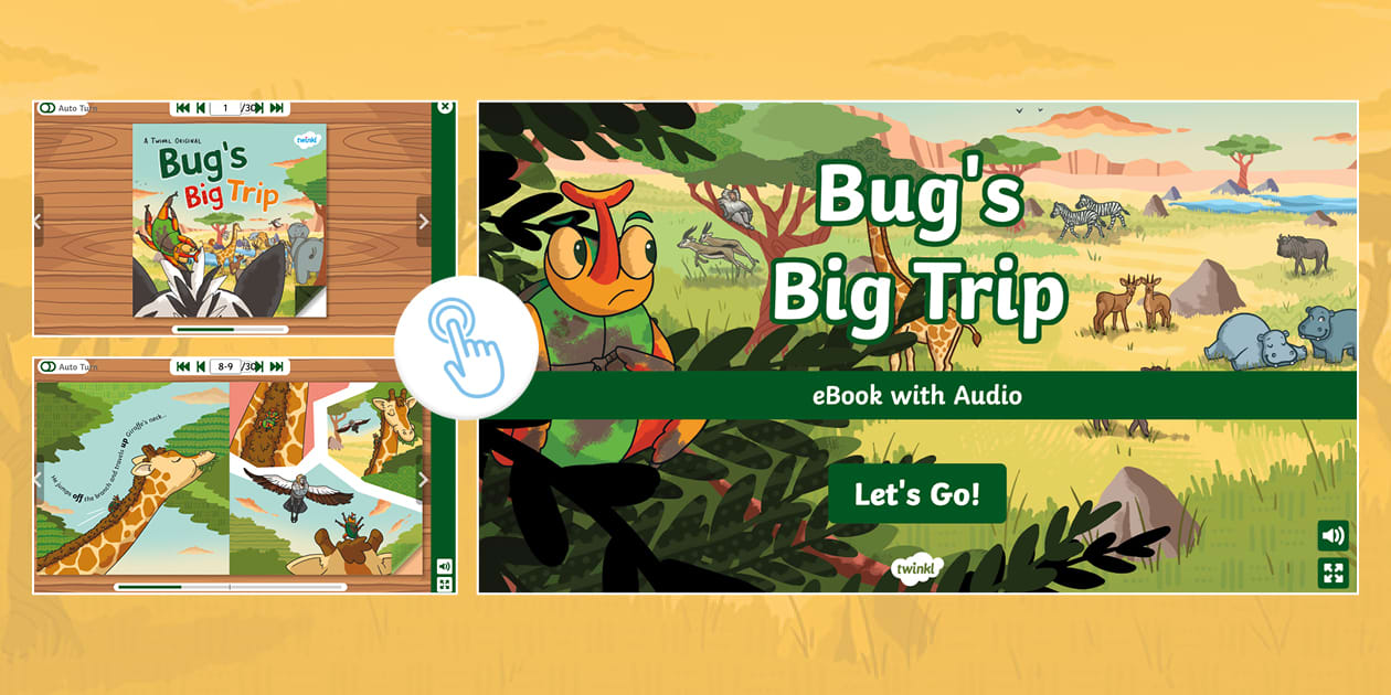 Bug's Big Trip eBook with Audio (teacher made) - Twinkl