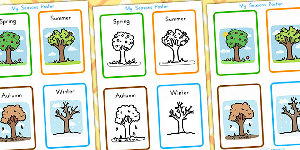My Seasons Poster (teacher made) - Twinkl