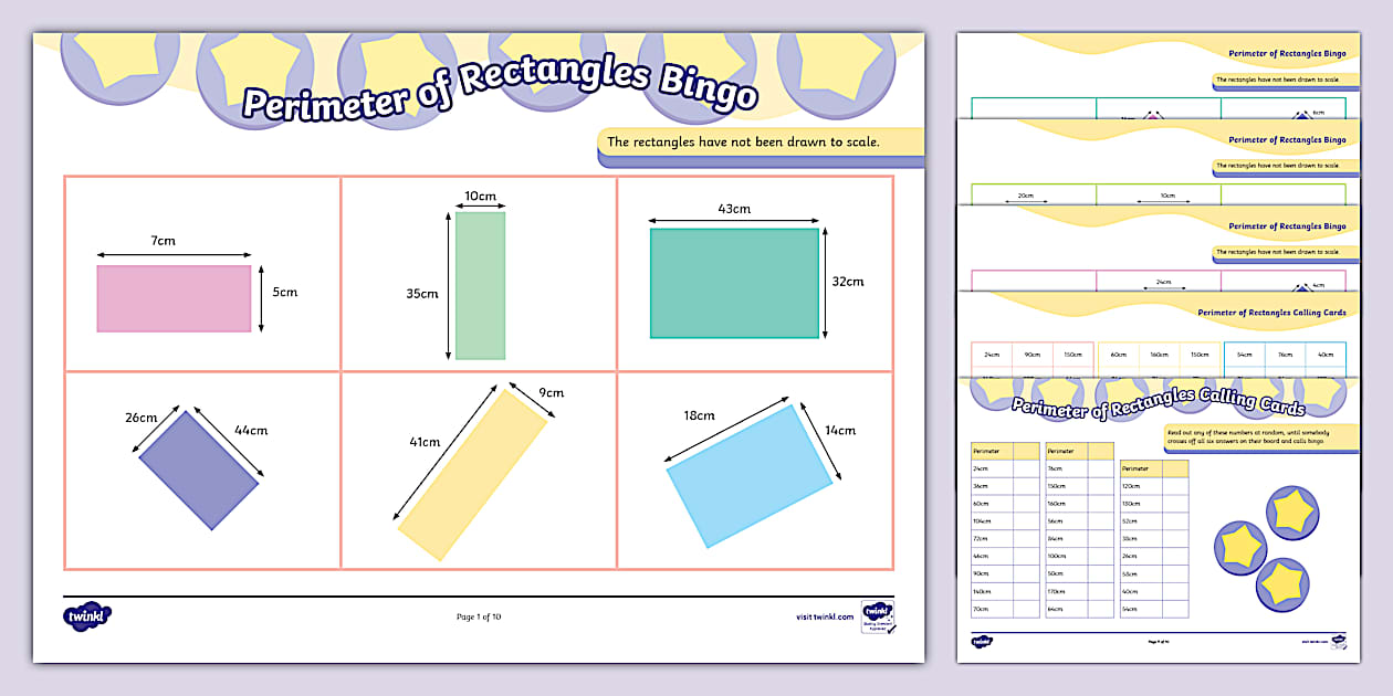 👉 KS2 Maths Perimeter of Rectangles Bingo Game - Twinkl