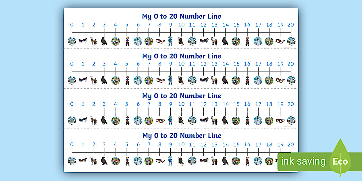The Snow Queen Number Lines 0-20 (teacher made) - Twinkl