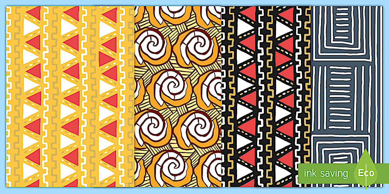 Traditional African Fabric Patterns A4 Display Pack - Twinkl