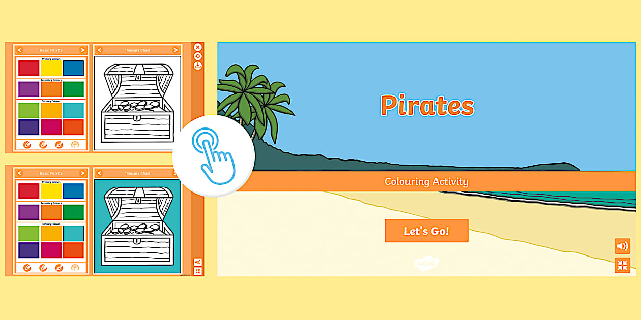 Interactive Pirates Colouring Activity | Twinkl Go! - Twinkl