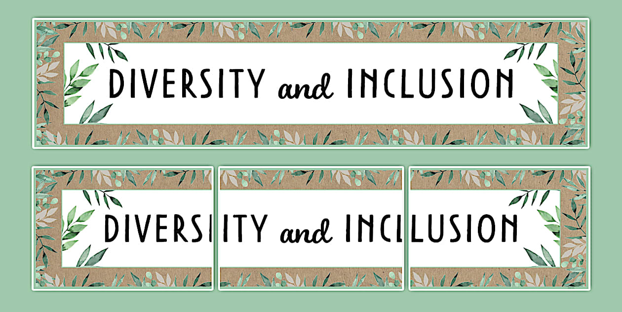 Botanical Themed Diversity and Inclusion Display Banner