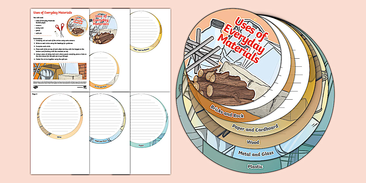 * NEW * Uses of Everyday Materials Circles Booklet - Twinkl