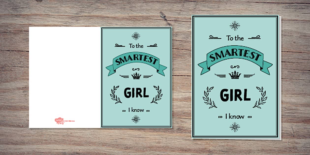 To the Smartest Girl I Know Card | Twinkl Party - Twinkl