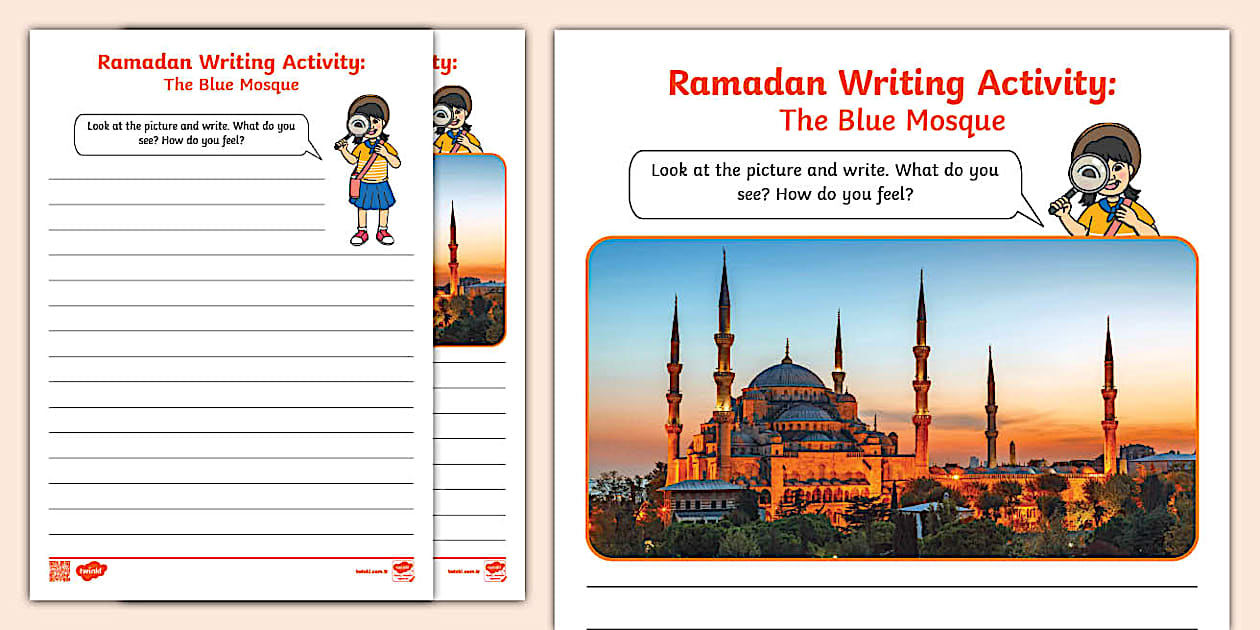 Ramadan Writing Activity: The Blue Mosque - Twinkl