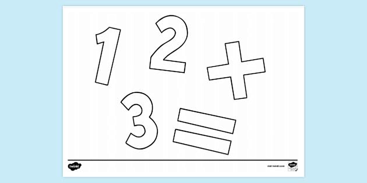 Maths Colouring | Colouring Sheets (teacher made) - Twinkl