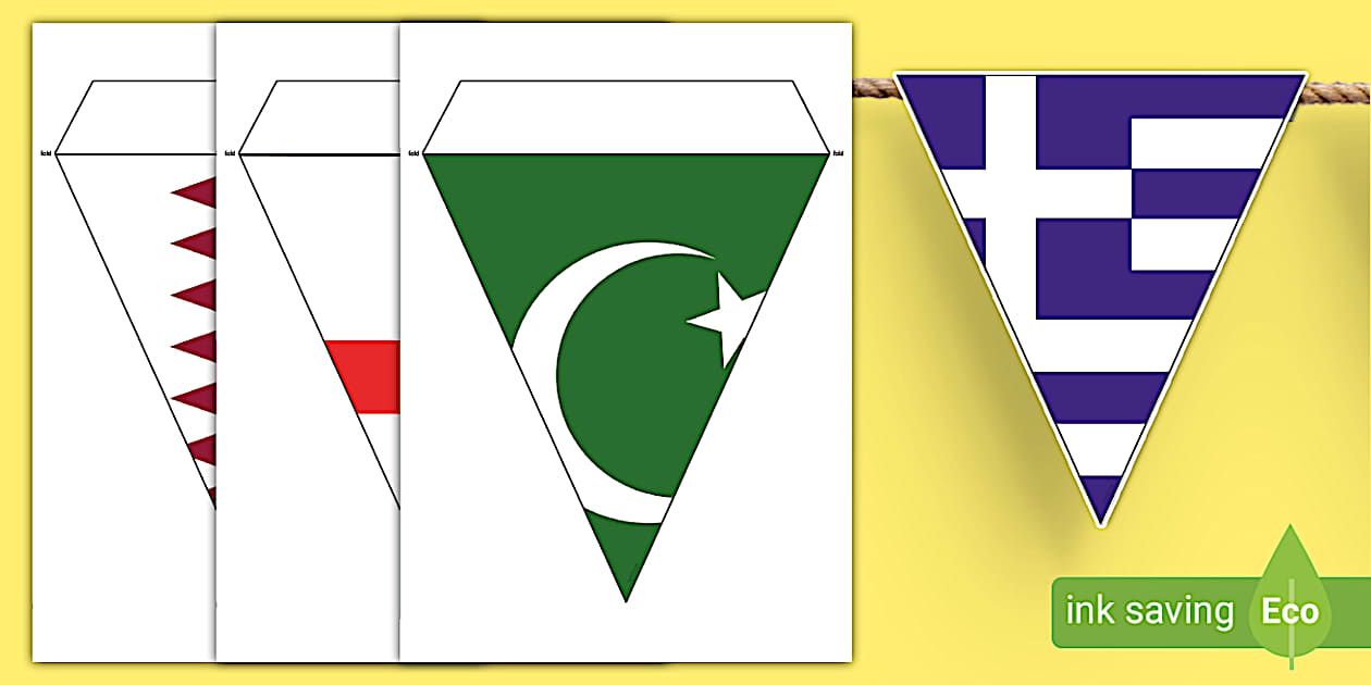 International Day Flag Bunting (teacher made) - Twinkl