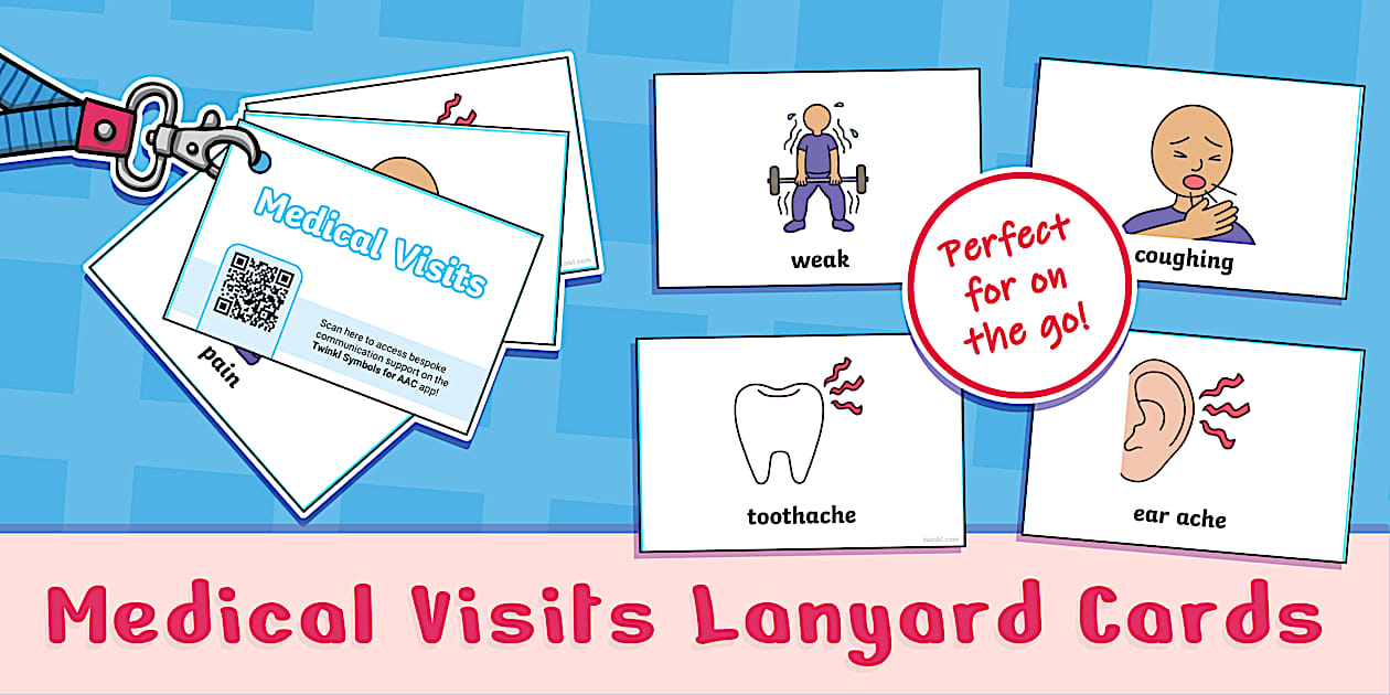 Twinkl Symbols: Medical Visits Lanyard Cards
