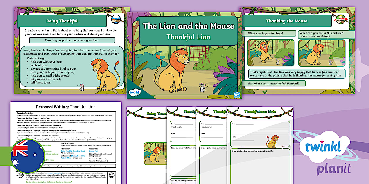 Foundation The Lion and the Mouse Personal Writing Lesson 3