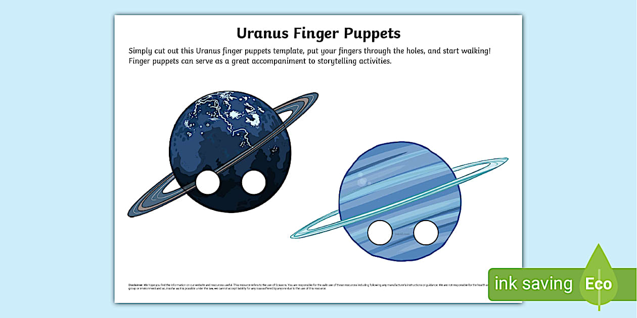 Uranus Finger Puppets | Twinkl Finger Puppets | Puppets