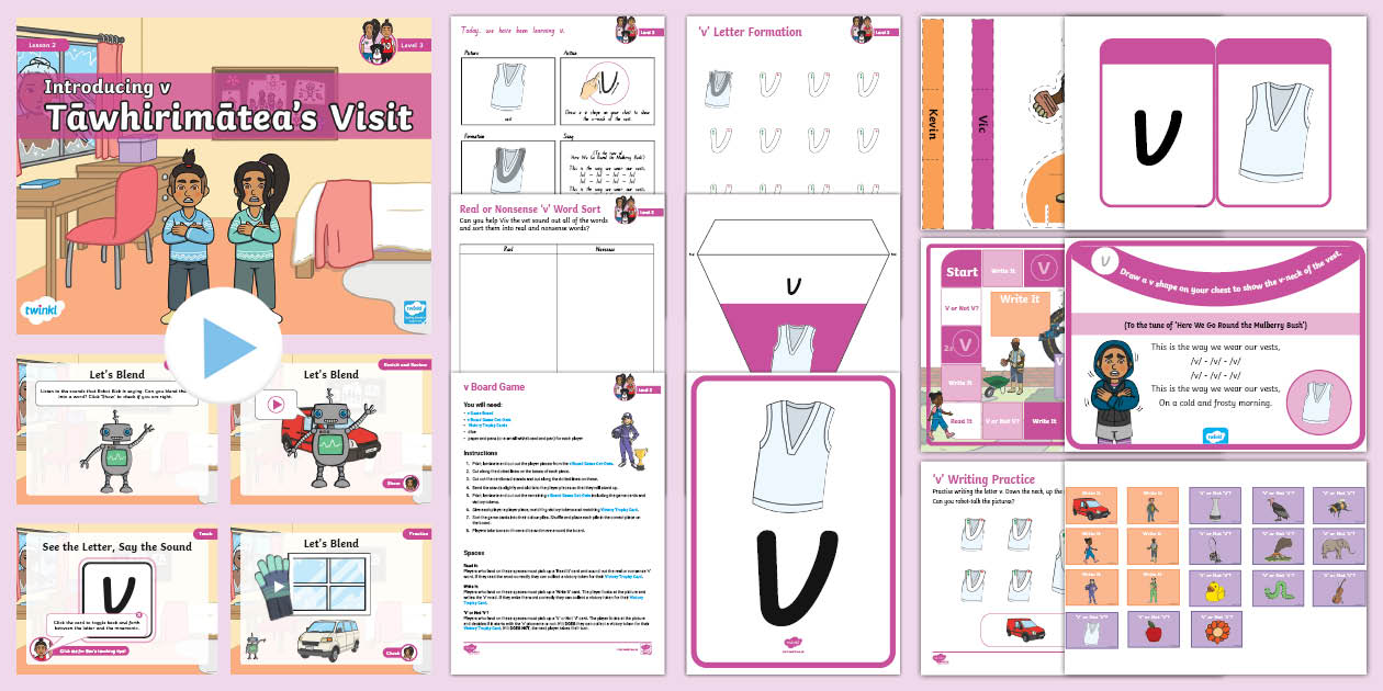 Twinkl Phonics 'v' Lesson Pack - Level 3 Week 1 Lesson 2