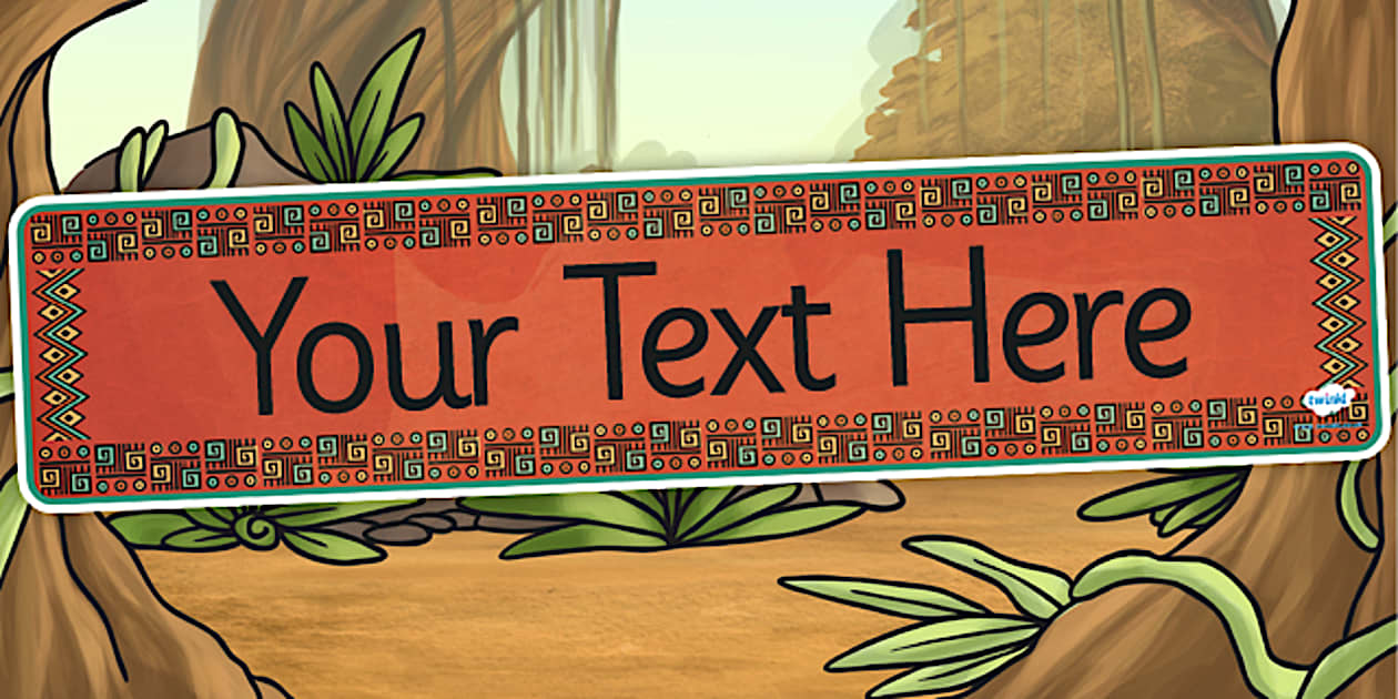 Maya Civilization Themed Editable Banner Template - mayans