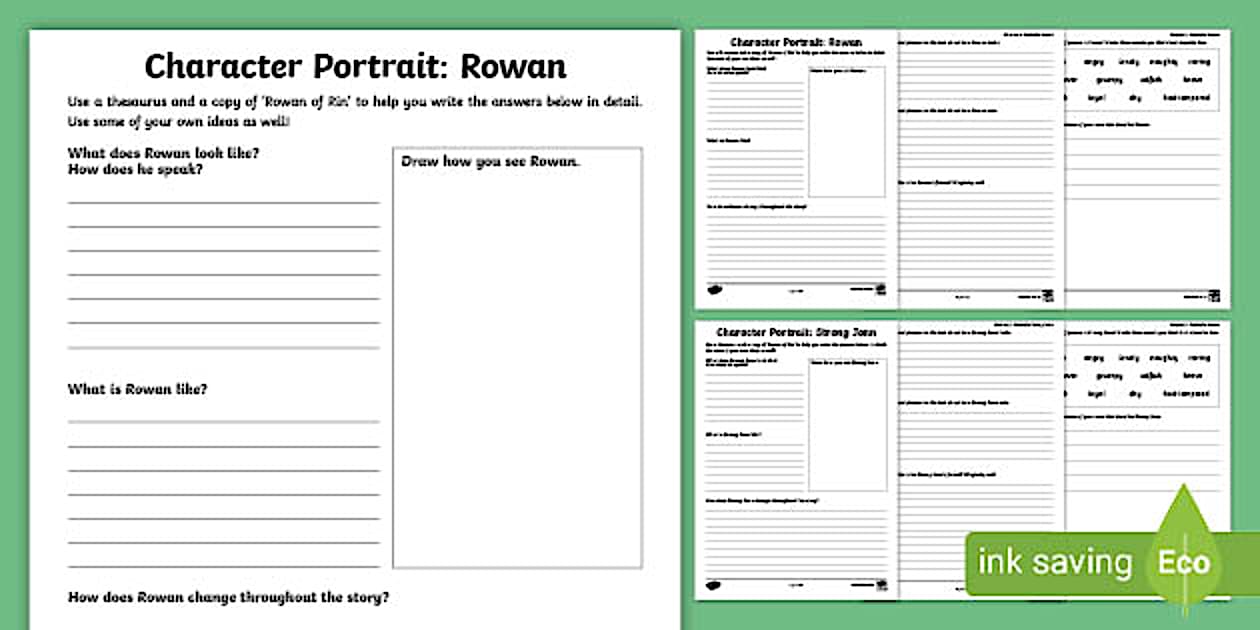 Rowan of Rin Character Profile Pack - Twinkl