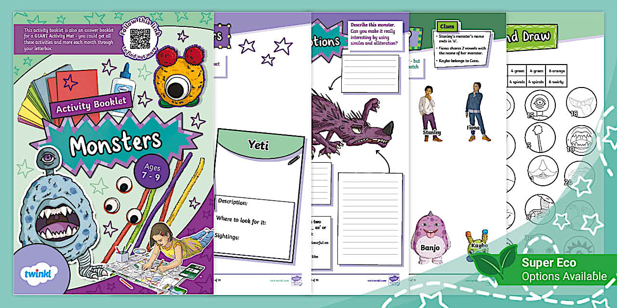 Monsters Activity Booklet (Ages 7 - 9) - Twinkl