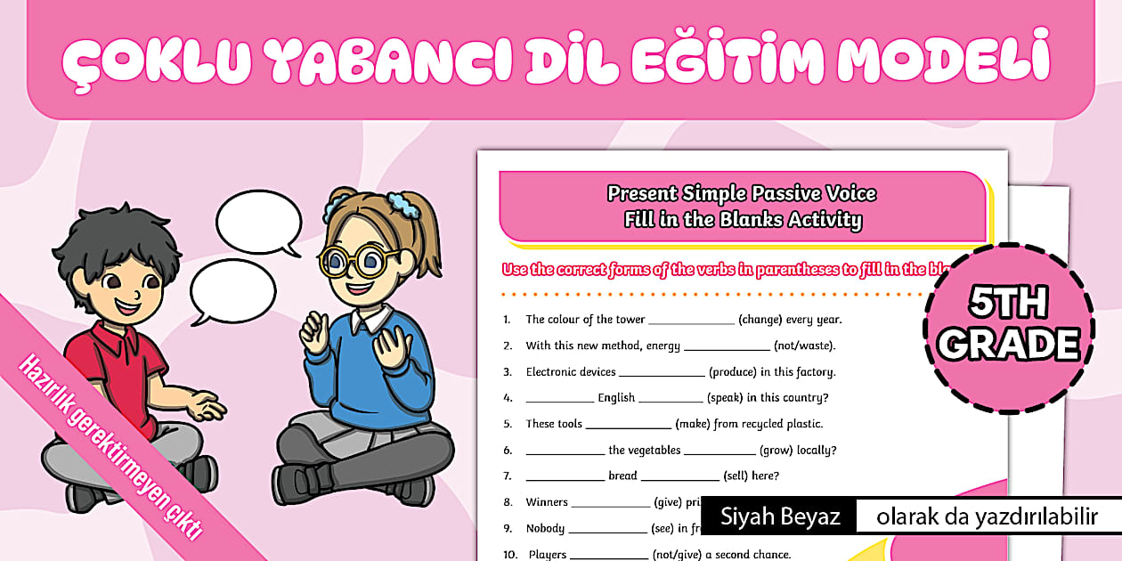 Present Simple Passive Voice Fill in the Blanks Activity