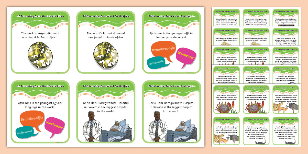 20 Interesting Facts About South Africa Cards