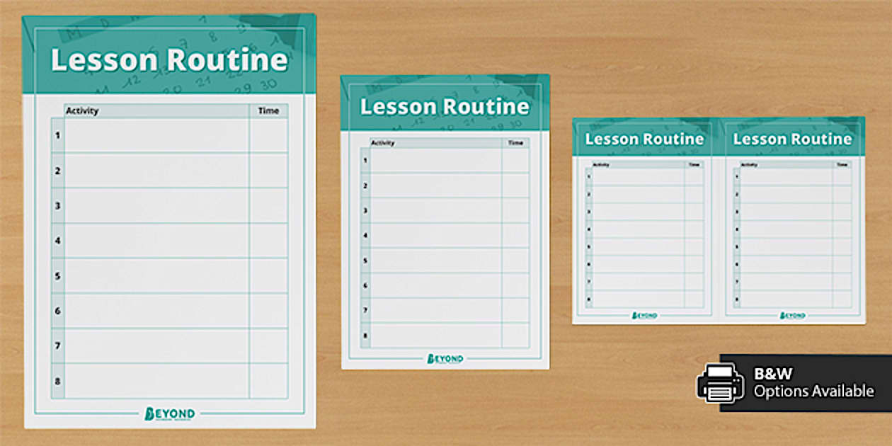 Lesson Routine Poster | Beyond (professor feito) - Twinkl