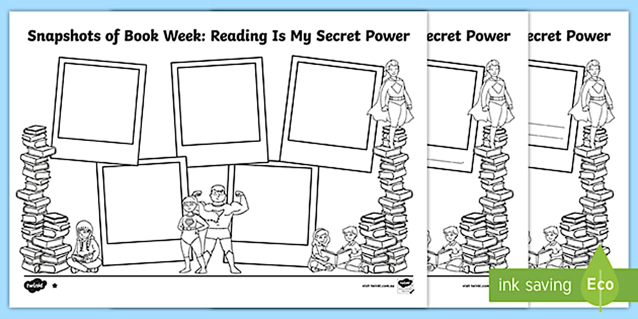 Reading Is My Secret Power Snapshots Differentiated Worksheets