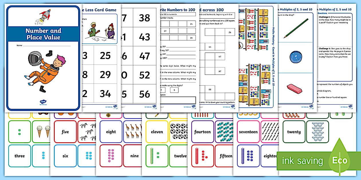 Year 1 Number and Place Value Maths Mastery Activity Booklet
