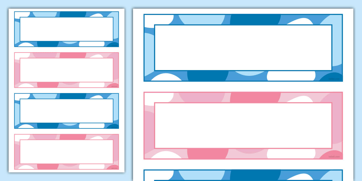 'Wee Buns' Blank Labels (teacher made) - Twinkl