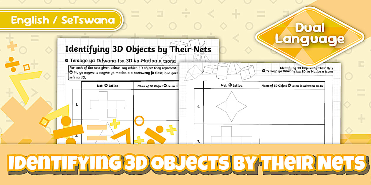 Grade 7 Maths-Term 1-Identifying 3D Objects by Their Nets (1)-English-Setswana