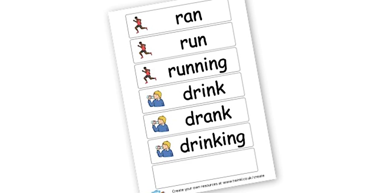 Tense Word Cards (teacher made) - Twinkl